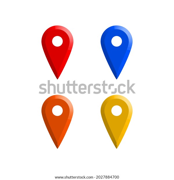 3d Model Location Icon Location Icon Stock Vector (Royalty Free ...