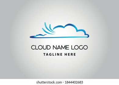 3d Modern Abstract Cloud Icon Logo Stock Vector (Royalty Free ...