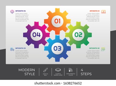 3d Modern Step Infographic Vector Design Stock Vector (Royalty Free ...