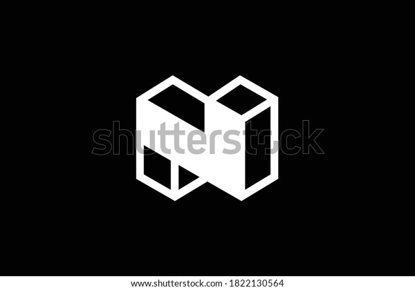 3d N Letter Logo Design On Stock Vector (Royalty Free) 1822130564 ...