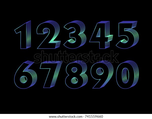 3d Number Design Stock Vector (Royalty Free) 741559660
