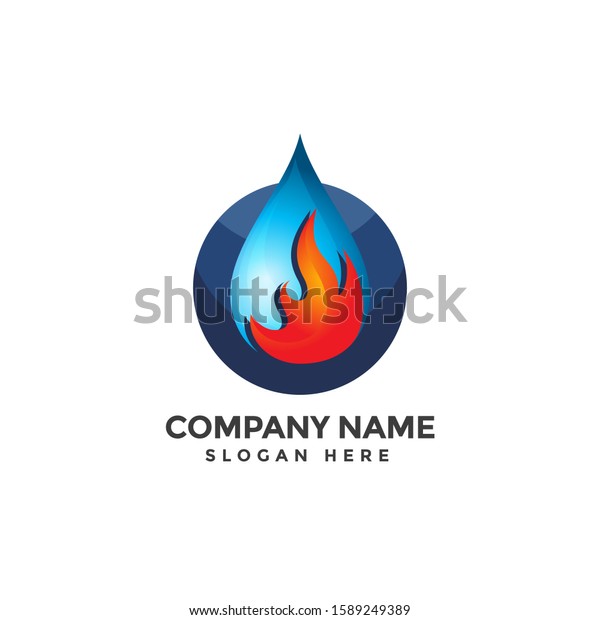 3d Oil Gas Logo Design Colorful Stock Vector (Royalty Free) 1589249389 ...