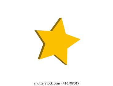3d Orange Star Symbol Isolated Stock Vector (Royalty Free) 416709019 ...