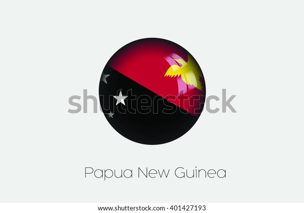 3d Orb Flag Illustration Papua New Stock Vector (Royalty Free ...