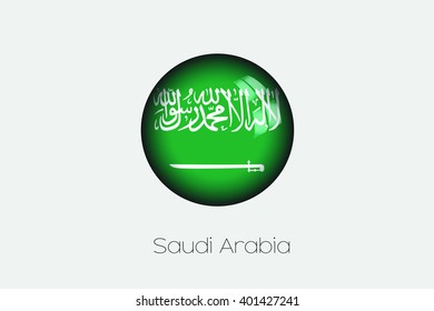 3d Orb Flag Illustration Saudi Arabia Stock Vector (Royalty Free ...