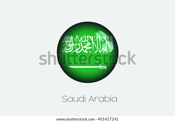 3d Orb Flag Illustration Saudi Arabia Stock Vector (Royalty Free ...