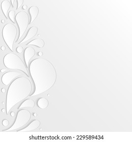 3d Paper Drops Vector Illustration Place Stock Vector (Royalty Free ...
