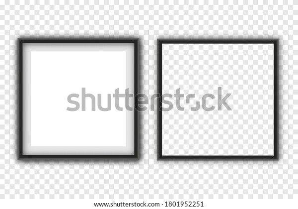 3d Picture Frame Design Realistic Square Stock Vector (Royalty Free ...