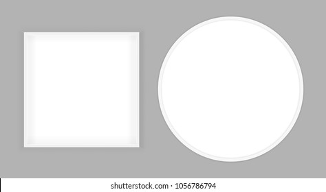3d Picture Square Round Frame Design Stock Vector (Royalty Free ...