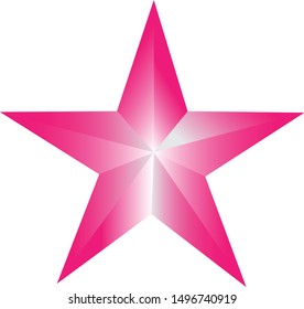 3d Pink Star Isolated On White Stock Vector (Royalty Free) 1496740919 ...