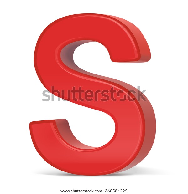 3d Plastic Red Letter S Isolated Stock Vector (Royalty Free) 360584225 ...