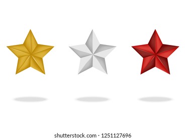 3d Premium Star Shadow On White Stock Vector (Royalty Free) 1251127696 ...