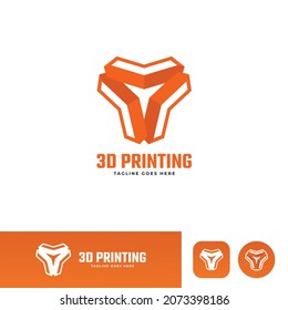 3d Printing Company Logo Template App Stock Vector (Royalty Free ...