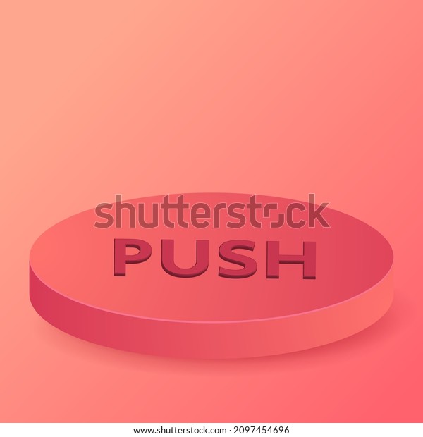 3d Push Design Pastel Colors Suitable Stock Vector (Royalty Free ...