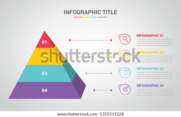 3d Pyramid Infographic Template 4 Step Stock Vector (Royalty Free ...