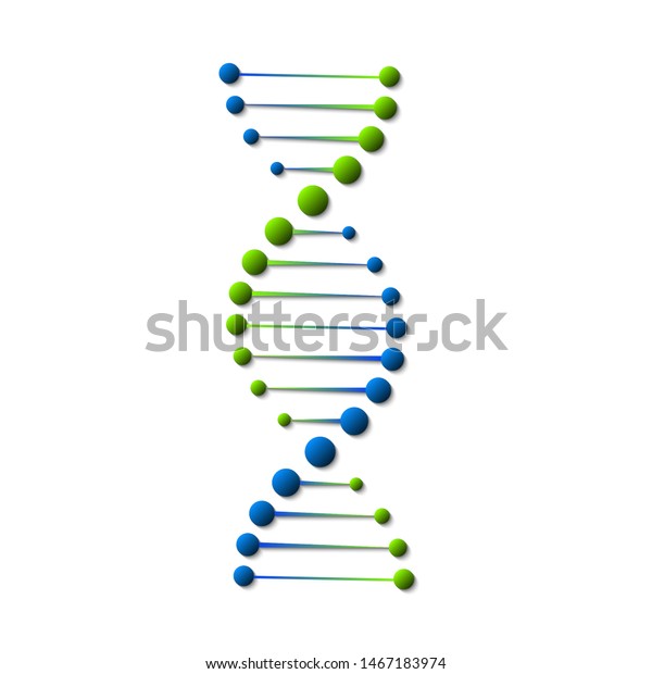 3d Realistic Dna Structure Icon Vector Stock Vector (Royalty Free ...
