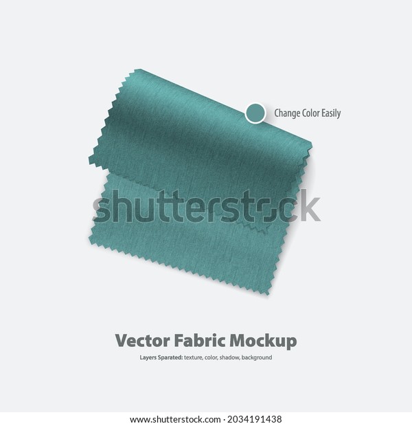 3d Realistic Fabric Texture Mockup Vector Stock Vector (Royalty Free ...