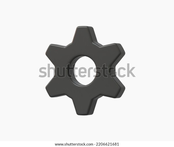 3d Realistic Gear Icon Vector Illustration Stock Vector (Royalty Free ...