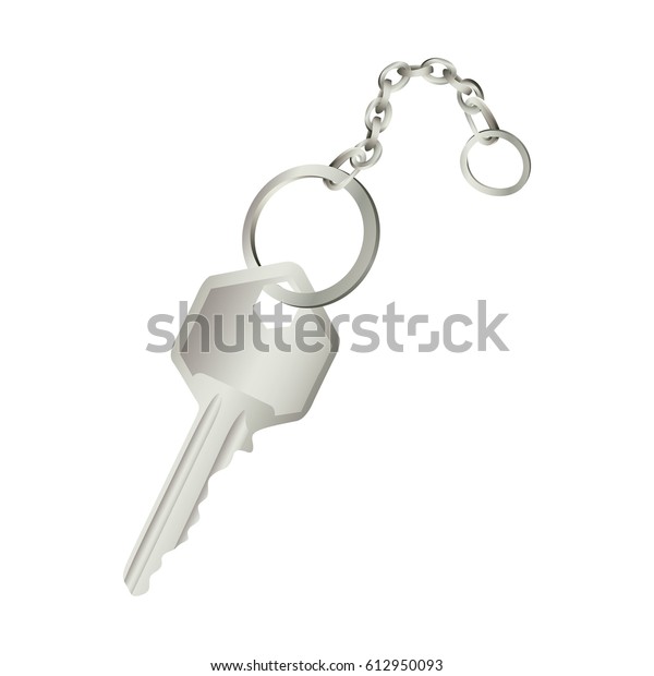 3d Realistic Metal Key Chain Icon Stock Vector (Royalty Free) 612950093 ...