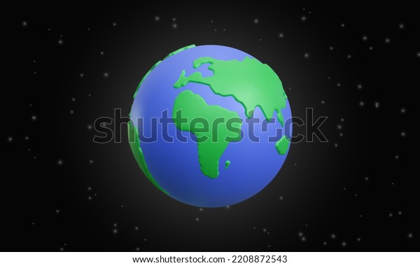 3d Realistic Planet Earth Simple Natural Stock Vector (Royalty Free ...