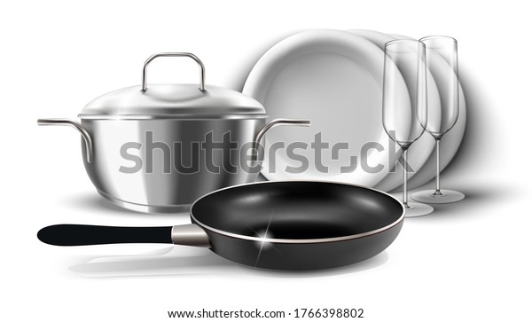 3d Realistic Vector Icon Illustration Kitchen Stock Vector (Royalty ...