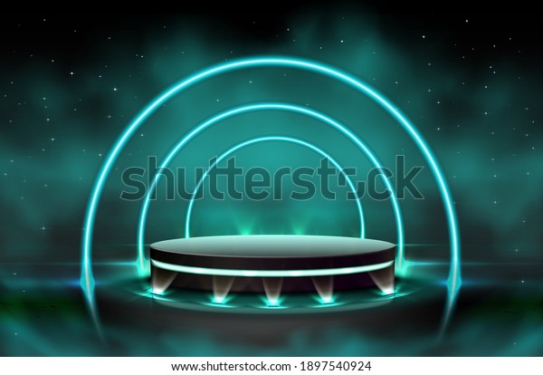 3d Realistic Vector Neon Luminous Black Stock Vector (Royalty Free ...