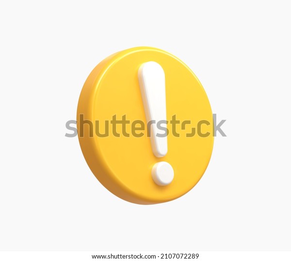3d Realistic Yellow Warning Sign Vector Stock Vector (Royalty Free ...