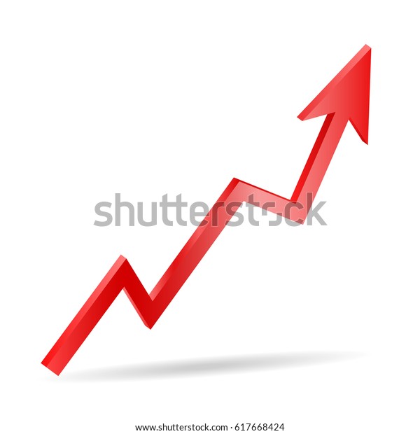 3d Red Arrow Grow Symbol Risk 库存矢量图（免版税）617668424 | Shutterstock