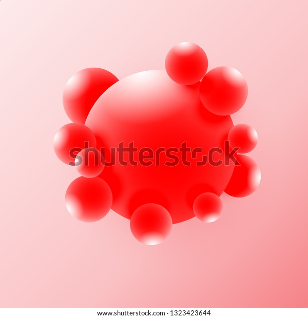 3d Red Circle Concept Illustration Vector Stock Vector (Royalty Free ...
