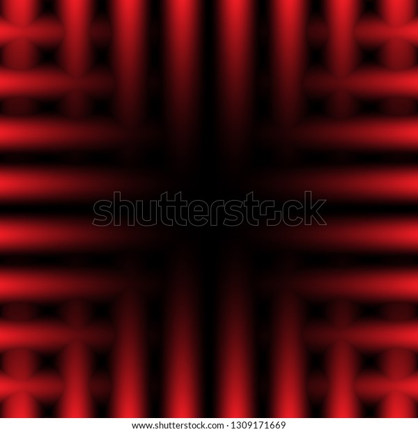 3d Red Fading Neon Light Elements Stock Vector (Royalty Free ...