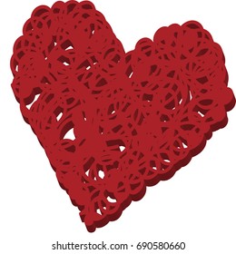 3d Red Heart Creative Logo Stock Vector (Royalty Free) 690580660 ...