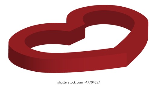 3d Red Heart Graphic Element Stock Vector (Royalty Free) 47704357 ...