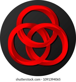 3d Red Trinity Logo Stock Vector (Royalty Free) 1091394065 | Shutterstock
