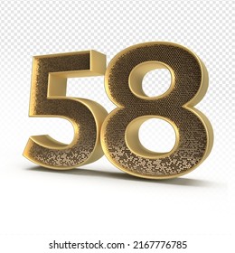 3d Render Number 58 Luxury Anniversary Stock Vector (Royalty Free ...