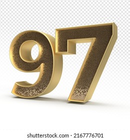 3d Render Number 97 Luxury Anniversary Stock Vector (Royalty Free ...