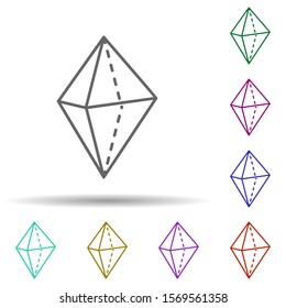3d Rhombus Dotted Multi Color Icon Stock Vector (Royalty Free ...