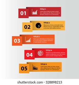 3d Ribbons Infographic 5 Steps Process Stock Vector (Royalty Free ...