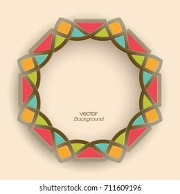 3d Round Abstract Frame Round Colorful Stock Vector (Royalty Free ...