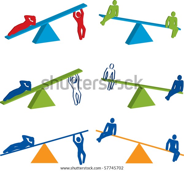 3d See Saw Designs People Variety Stock Vector (Royalty Free) 57745702 ...