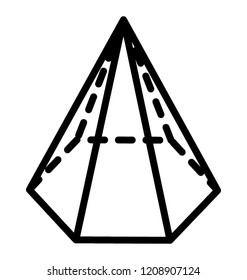 3d Shape Hexagonal Pyramid Stock Vector (Royalty Free) 1208907124 ...