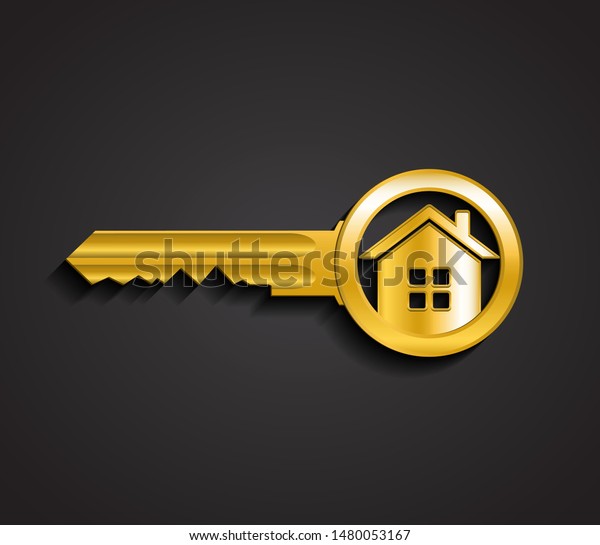 3d Shiny Holden House Key Lelegan: vector de stock (libre de regalías ...