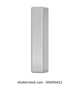 Chrome Solid Alphabet Isolated On White Stock Illustration 459518806 ...