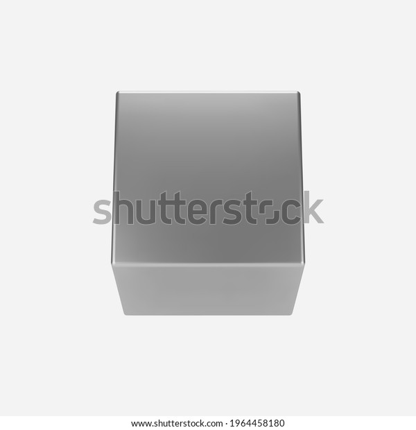 3d Silver Metal Cube Isolated On Stock Vector (Royalty Free) 1964458180 ...