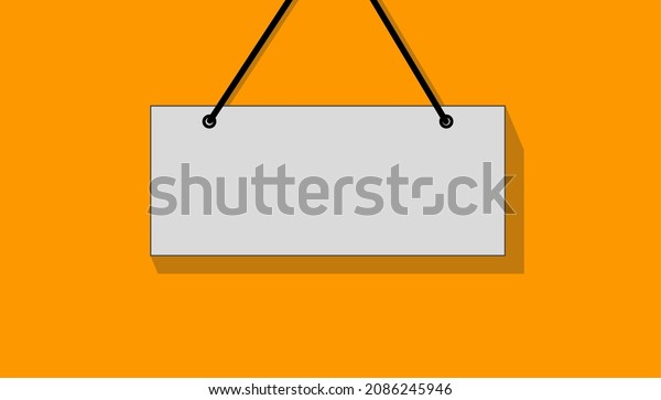 3d Simple Placard Template On Orange Stock Vector (Royalty Free ...