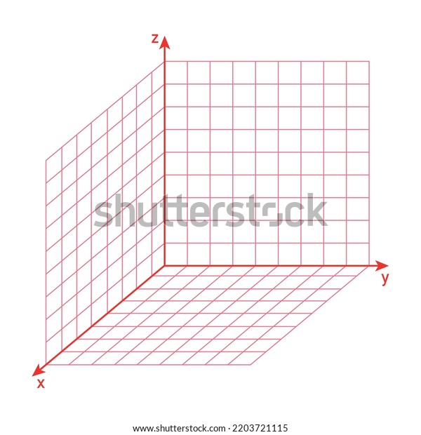 3d Space Coordinate System On White Stock Vector (Royalty Free ...