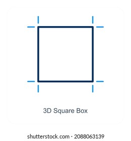 3d Square Box Icon Concept Stock Vector (Royalty Free) 2088063139 ...