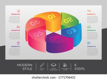 3d Step Infographic Vector Design 6 Stock Vector (Royalty Free ...