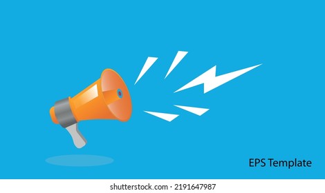 3d Style Megaphone Vector Illustration On Stock Vector (Royalty Free ...