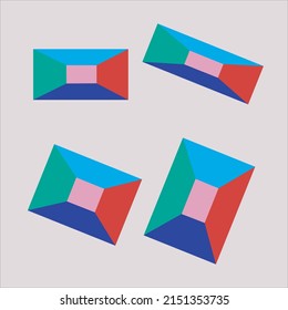 3d Style Square Logo Design Stock Vector (Royalty Free) 2151353735 ...