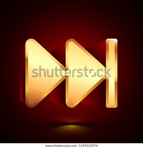 3d Stylized Skip End Icon Glossy Stock Vector (Royalty Free) 1294520476 ...